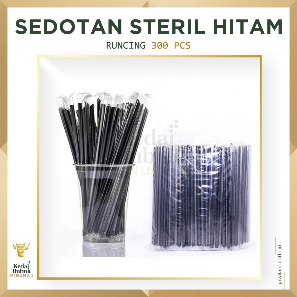 Sedotan Steril Hitam Runcing isi 300Pcs - CV. Indo Javaland
